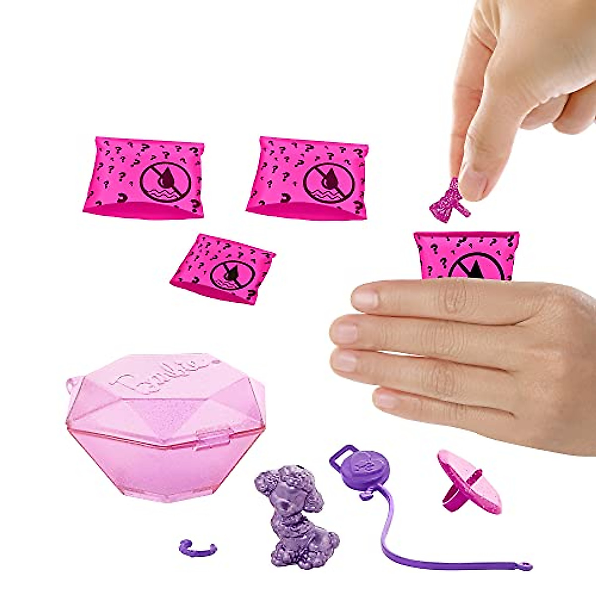 Mattel - Barbie Color Reveal Pets Glitter Series, One Surprise Color Reveal with Each Transaction