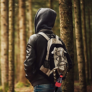 5 Sets Silicone Water Bottle Carrier with 5 Pieces Keychain Clip Key Ring Clip for Outdoor Activities or Daily Use