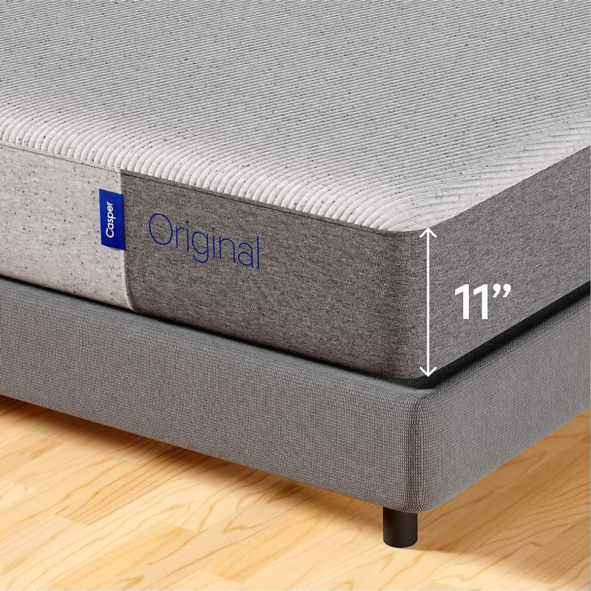 Casper Sleep Original, California King Mattress with Zoned SupportTM - Medium Firm Memory Foam Bed in a Box - 100-Night Trial - CertiPUR-US Mattress, Light Grey