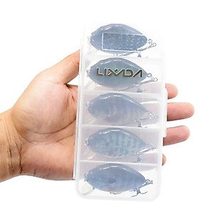 5PCS Fishing Lures 6cm 15g Mini Wobbler Fishing Lure Artificial Hard Bait Crankbait with Tackle Box for Fish Bass Fishing Tackle