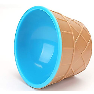 Lawei 24 Pack Ice Cream Cups with Spoons - Reusable Plastic ice cream bowls Sundae Frozen Yogurt