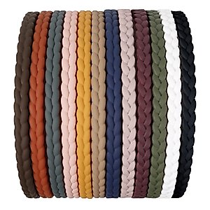 WOVOWOVO 7mm Thin Headbands For Women, 12 Pcs Plastic Headband with Teeth Head Bands Combing Hairbands Hair Accessories for Girls, Teens and Women