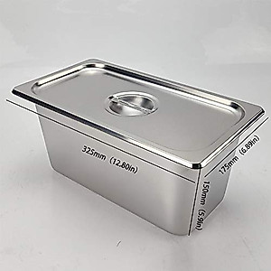 DULONG Commercial Bain Marie Electric Food Warmer Buffet Warmer Soup Warmer Stove Steam Table Stainless Steel Container Temperature Control for Catering Restaurant Commercial Grade 1350W(1/3 GN 3 Pan)
