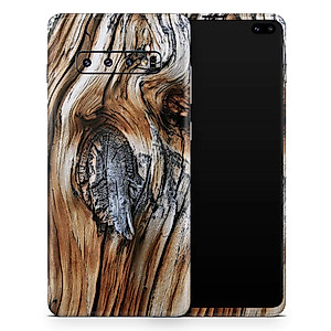 DesignSkinz Raw Aged Knobby Wood Protective Vinyl Decal Wrap Skin Cover Compatible with The Samsung Galaxy S20 (Screen Trim & Back Glass Skin)