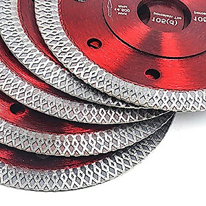 Casaverde 4 in Super Thin Dry Wet Diamond Porcelain Saw Blades Ceramic Cutting Disc Wheels for Cutting Tile Porcelain Granite Marbles(91-5PCS)
