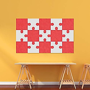 Puzzle Felt Message Board, DIY Cork Board Photo Wall, Bulletin Board/Message Board self-Adhesive Wall Sticker
