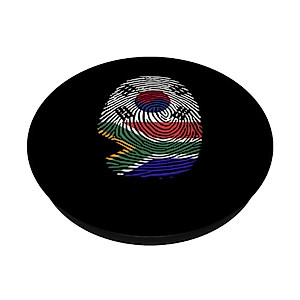 Africa South Korea Fingerprint South Korean South African PopSockets Standard PopGrip