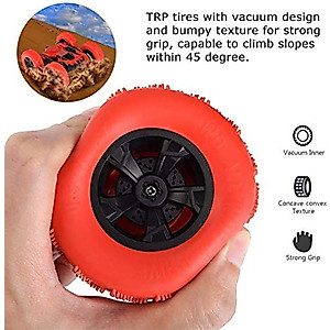 RC Cars Stunt Car Toy, Amicool 4WD 2.4Ghz Remote Control Car Double Sided Rotating Vehicles 360° Flips, Kids Toy Cars for Boys & Girls Birthday No Battery