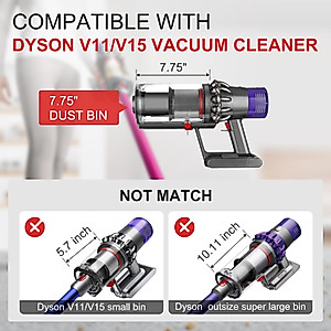 V11 Canister Dust Bin Replacement 970050-01 Compatible with dyson V11 V15 SV14 SV15 SV22 Vacuum Cleaner Canister Large Vacuum Bin Part no.965443-01 with HEPA Filter