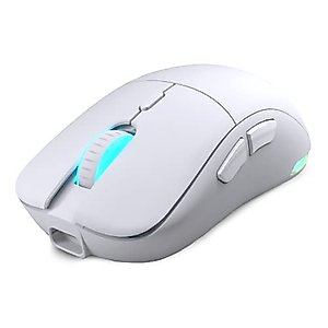 PWNAGE Ultra Custom Wireless Symm 1 Gen 2.0 - Ultra Lightweight Honeycomb Design Gaming Mouse 3370 Sensor - PTFE Skates - 6 Buttons - 74G (White, Solid Sides)