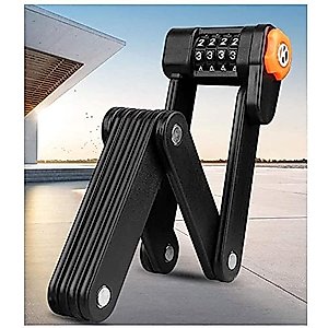 2 Pieces of Bicycle Code Lock, Tram Lock, Mountain Bike Portable Folding Lock, Portable Hinged Bicycle Lock