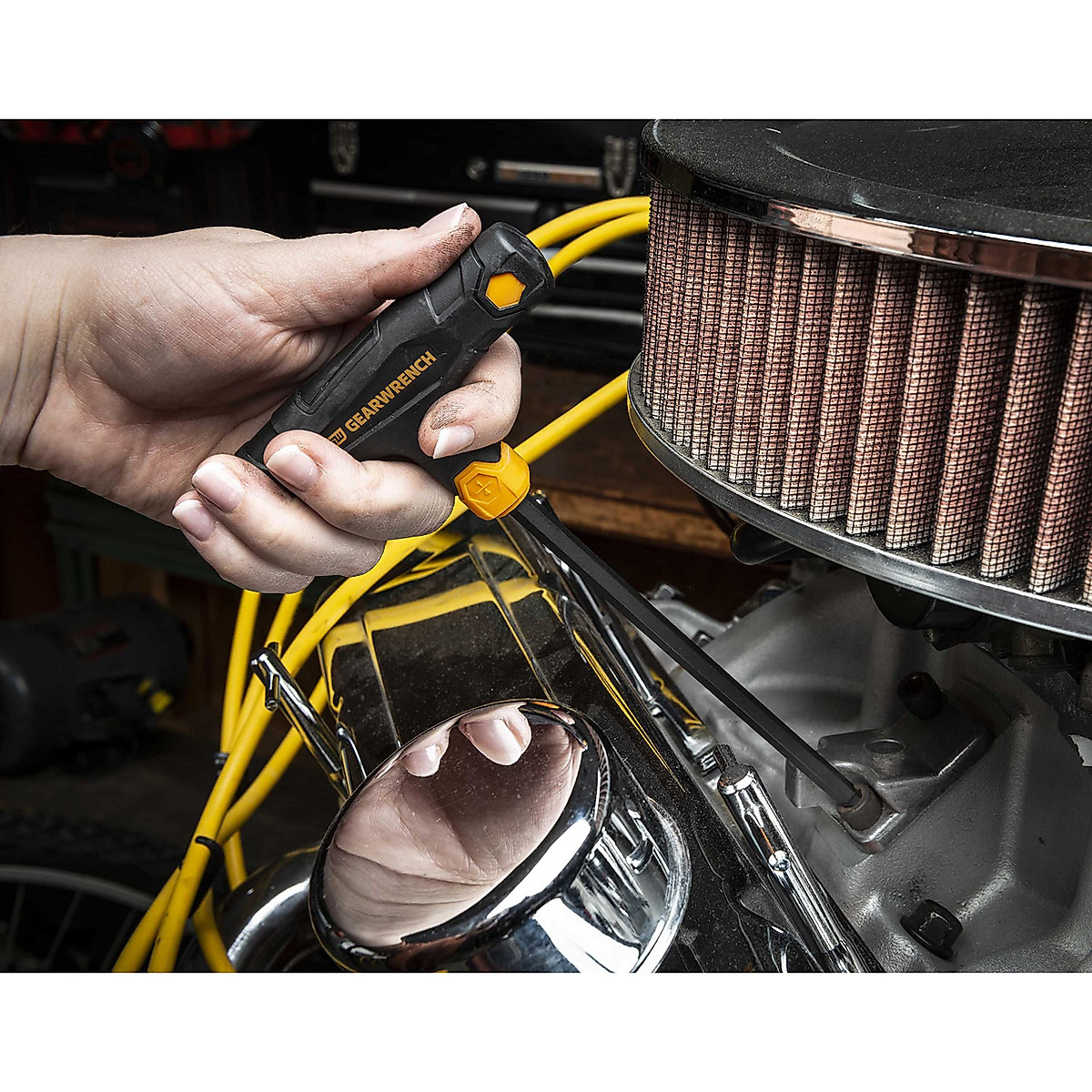 GEARWRENCH 10 Piece SAE Ball End T-Handle Hex Key Set - 83523