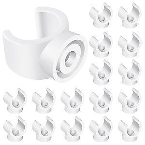 50 Packs 1/2 Inch PEX Clips, 16 mm Pipe Clamp Pipe Holder PEX Tubing Clamps PVC Water Pipe Support Hangers U-Hook Plastic Pipe Clamp Tools, White