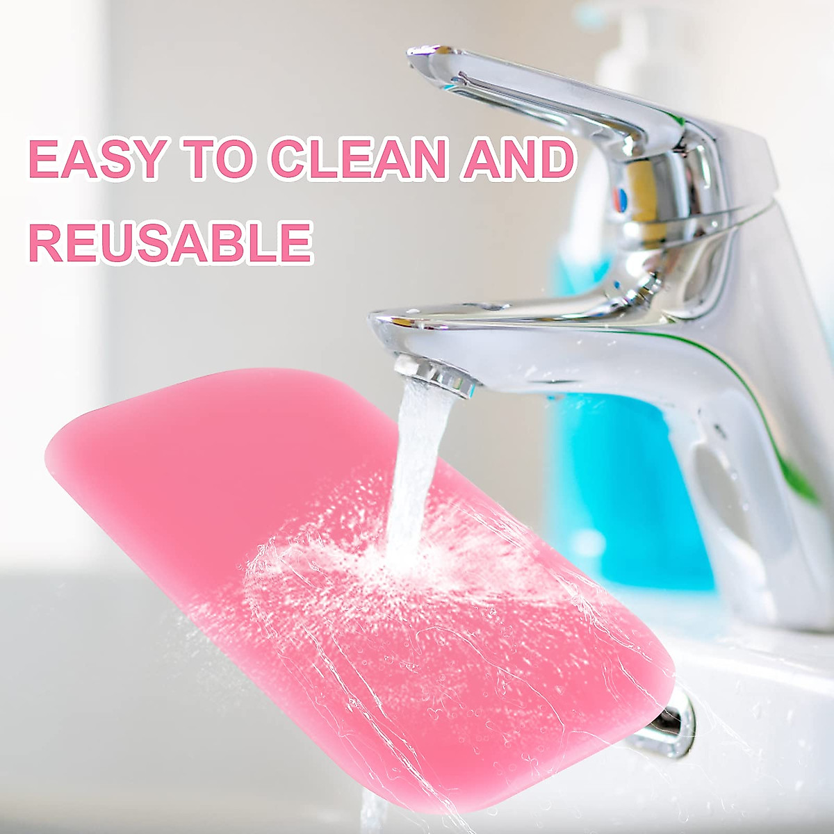 4 Pieces Silicone Lash Pad Rectangle Silicone Eyelash Extension Pad Loose False Lashes Holder Lash Grafting Gasket Pallet Reusable Silicone Pad Eyelash for Women and Lash Extension Supplies Tools