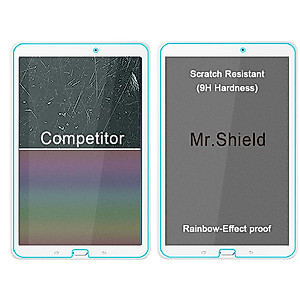 Mr.Shield [2-PACK] Designed For Samsung Galaxy Tab E 9.6 Inch [Tempered Glass] Screen Protector [0.3mm Ultra Thin 9H Hardness 2.5D Round Edge] with Lifetime Replacement