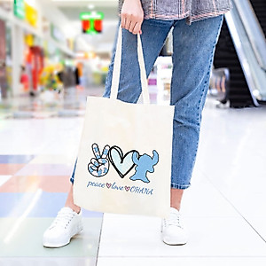 JXGZSO Cartoon Love Gift Hawaiian Bags Party Peace Love Cosmetic Bag With Zipper Movie Inspired Makeup Bag (Peace Love Cartoon Shopping)