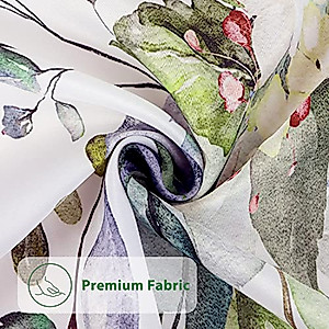 Nuseiis Sage Green Eucalyptus Shower Curtain, Watercolor Plant Leaves Shower Curtain with 12 Hooks, Decorative Botanical Shower Curtain 72 x 72 Inch