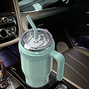 Sursip 50 oz Mug Tumbler,Stainless Steel Tumbler Mug with Non-Removable Handle–Keeps Drinks Cold up to 24 Hours–Sweat Proof, Dishwasher Safe,BPA Free-Mild Mint