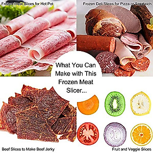 Manual Frozen Meat Slicer, befen Upgraded Stainless Steel Meat Cutter Beef Mutton Roll Food Slicer Slicing Machine for Home Cooking of Hot Pot Shabu Shabu Korean BBQ