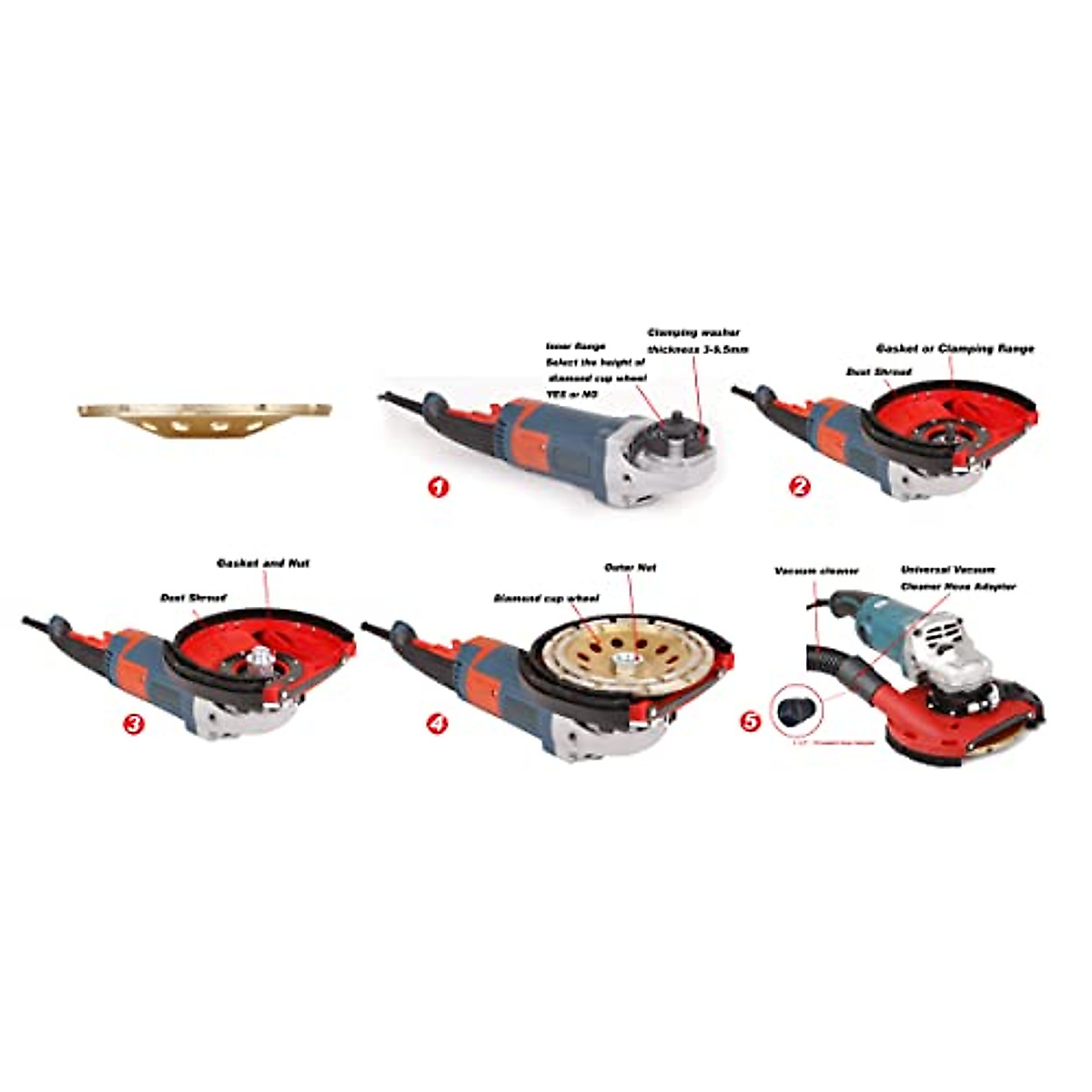 Aidelife Universal Dust Shroud for Grinders 7 inch