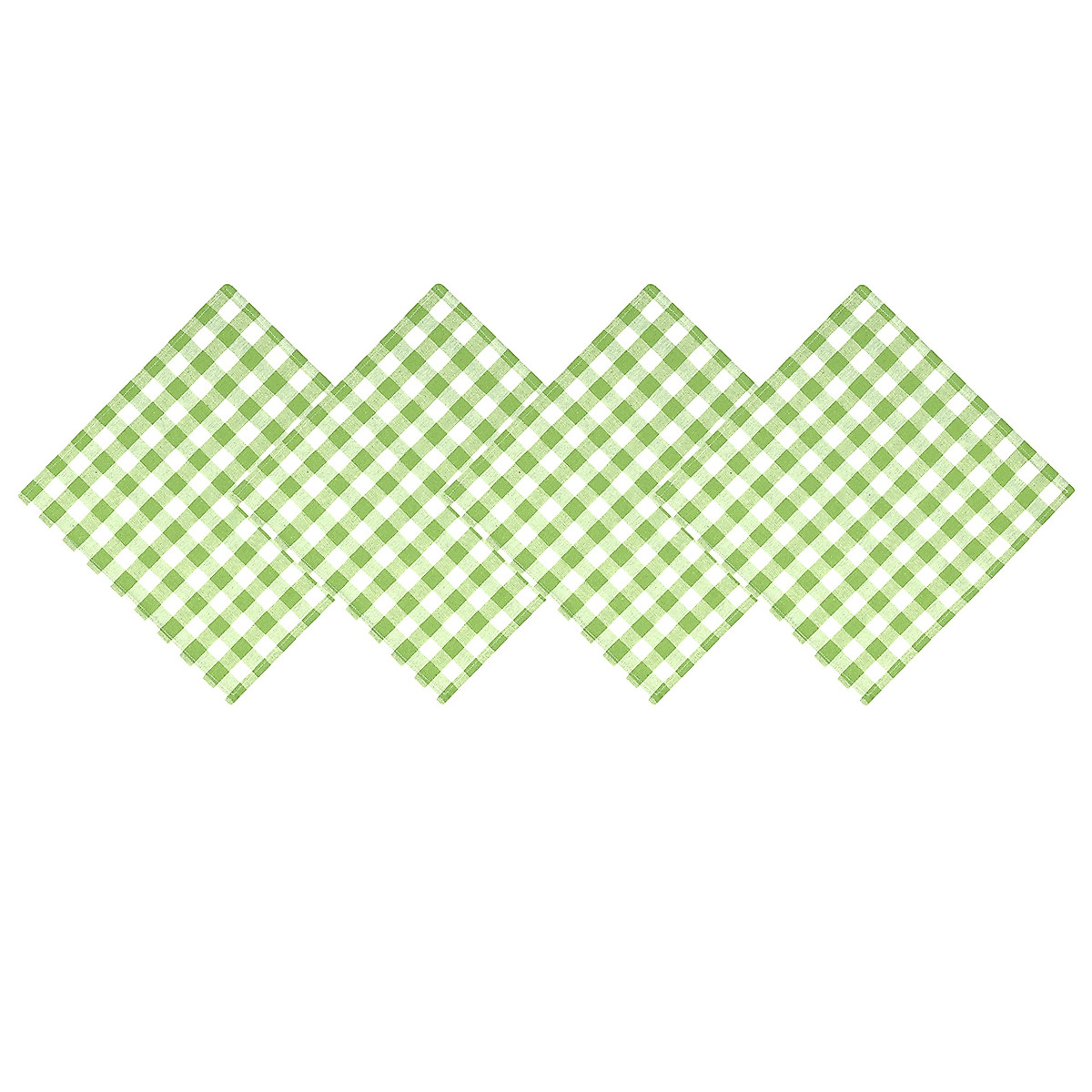 Home Bargains Plus Country Rustic Buffalo Green Plaid Bundle Including Table Runner, Placemats, and Napkins