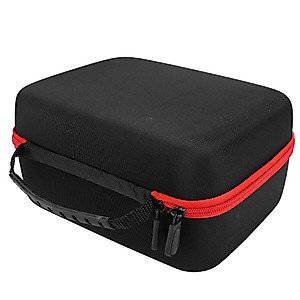 Hopcd VR Gaming Headset Carrying Case Nylon Hard Travel Case for Oculus Go VR Headset Protective/Collection Bag, with A Pocket for VR Controller(Black Red)