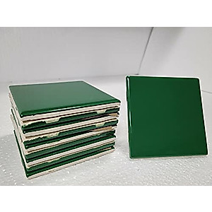 Green Emerald Ceramic Tile 4.25 in Subway Shower Bathroom Kitchen Backsplash Mosaic Subway Square 4x4 Daltile Color 0115 Box 10 Piece