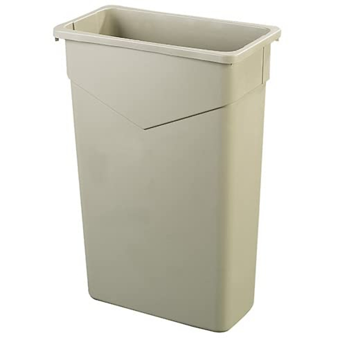 Carlisle Trimline Rectangle Waste Container Trash Can 23 Gallon, Beige - 1 Each