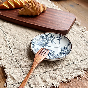 Ceramic Spoon Rest for Stove Top - Set of 4 Cooking Spoon Rest for Kitchen Counter 4.8 Inches Ceramic Pasta Spoon, Oven and Microwave Safe