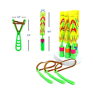 BAIVYLE Flying Toys for Kids Light up LED Helicopters Arrow Slingshot Glow in The Dark Toys Light up Party Favors for Kids Outdoor Camping Games (6pcs)