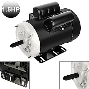 1.5HP Electric Motor 3450RPM General Purpose Single Phase Motor 115/230V 56 Frame 5/8“ Shaft Diameter CW/CCW TEFC 2Pole