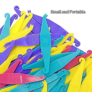 Aligner Remover Tool and Dental Elastic Rubber Bands Placers for Braces, HRASY Oral Care Accessories, 12 Pieces, Blue&White