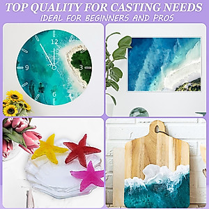 alida 1 Gallon Crystal Clear Epoxy Resin, Resin Epoxy Table Top, No Yellowing & No Bubbles, Self Leveling 1:1 Mix for DIY Jewelry, Tumbler, Art Casting Resin Epoxy Resin Kit