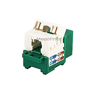 Monoprice Cat6 Punch Down Keystone Jack - Green