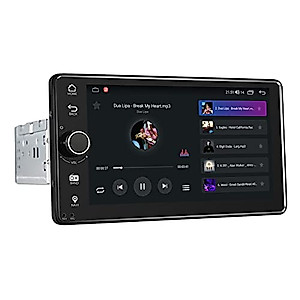 Joying 7" Single Din Car Stereo Android 10.0 Head Unit Touch Screen Car Radio Support Bluetooth 5.1/Carplay/Android Auto/5G WiFi/Subwoofer Output/Audio Out/Video in