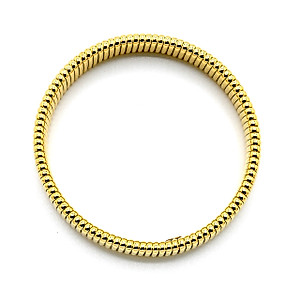 Marshal Metal Fashion Bracelet Tubogas 14k Gold Plated Brass Stretch Omega Cobra Bracelet (12mm)