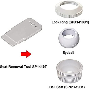 PoolSupplyTown Pool Spa 1/2" Opening Hydrostream Return Jet Fitting SP1419C with 1-1/2" Inch MIP Thread Replacement for Hayward SP1419C (5 Pack)
