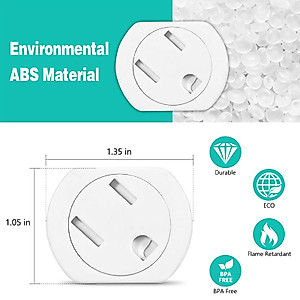 Outlet Covers (38 Pack) Child Proof Outlet Plug Covers Self-Closing Design Swivel Baby Proof Outlet Covers Durable ABS Plastic Electrical Outlet Protectors for Baby Upgraded Adhesive Installation