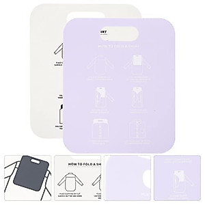 Zerodeko Clothes Folding Board 2pcs Laundry Folding Boards, Shirts Clothes Folder T-Shirt Garment Stacking Board Plastic Clothes Folder for T-Shirts, Sweaters, Clothing Folding Board
