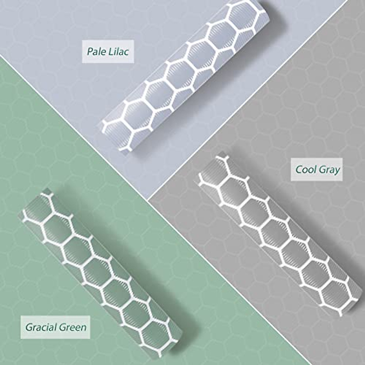 Glotoch Premium Non Slip Shelf Liner 12” X 20FT, Non Adhesive Drawer Liner, Waterproof Shelf Liners for Kitchen Cabinets, Drawer, Fridge, Wire Shelving, Pantry, Bathroom-Heavy Duty, Grey Geometric