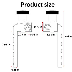 Binazon t track stop block 3-Inch Fence Flip Stop for Woodworking, Blue 2Pack