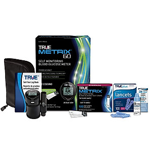 TRUE METRIX® GO Starter Kit with TRUE METRIX® Blood Glucose Test Strips NFRS 100ct - 2 Pack (200 Test Strips)