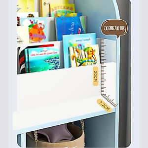 QDLZLG Bookshelf Picture Book Rack Floor-to-Ceiling Simple Home Living Room Bedroom Toy Storage Rack Against The Wall ( Color : E , Size : 47*24*103cm )