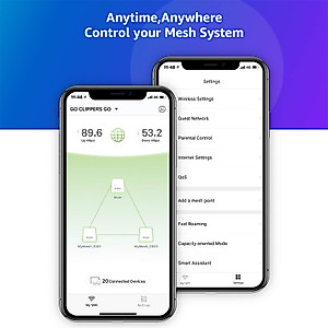 Meshforce M1 Mesh WiFi System, Whole Home WiFi Performance, WiFi Router Replacement, Max Wireless Coverage 6+ Rooms, Easy to Setup, Parental Control (3 Pack)