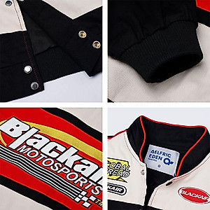 Aelfric Eden Men's Letter Foaming Love Print Varsity Jacket Vintage Graphic Baseball Jacket Unisex Coats Streetwear