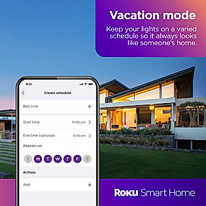 Roku Smart Light Bulbs (Color, 1-Pack) - Dimmable A19 Color Lightbulbs with Adjustable Brightness & Temperature - WiFi Smart Bulbs Works Voice, Alexa & Google Assistant - Smart Home Products