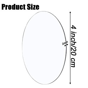 20 Pieces Clear Circle Acrylic Sheet 4 Inch Acrylic Plexiglass Disc Transparent Round Acrylic Sign for Milestone Markers, Name Cards, Cricut Cutting and Engraving, Painting and DIY Projects
