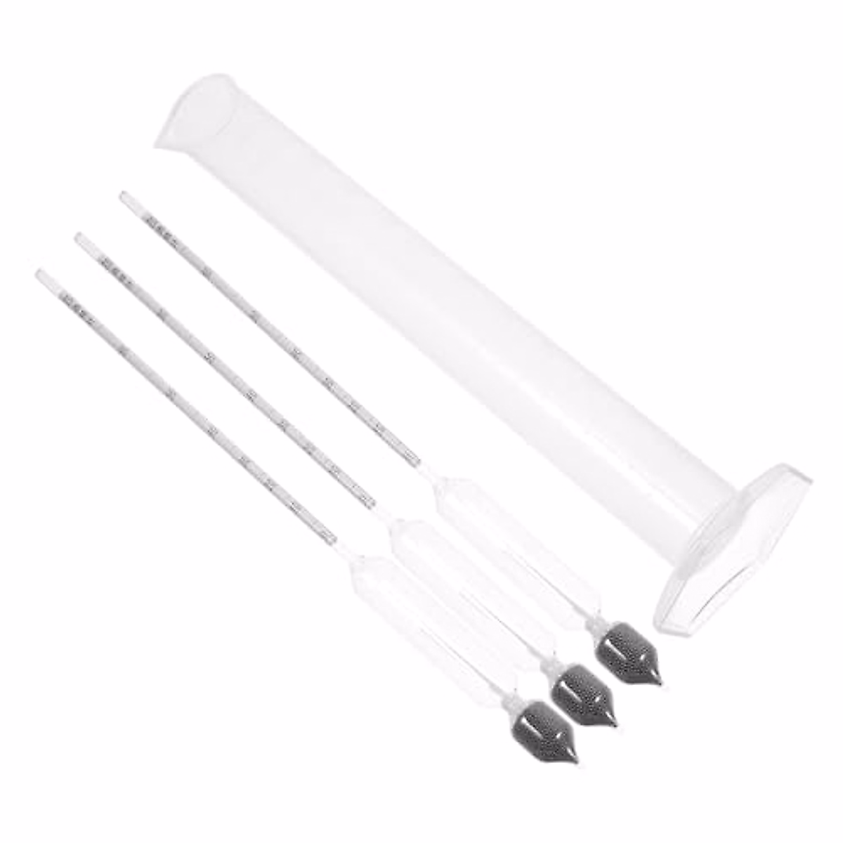 Garneck 3 Sets Wine Making Kit Hydrometer for Beer Brewing Alcoholmeter Tester Kit Compact Graduated Cylinder Household Alcohol Meter Convenient Alcohol Meter Hydrometer Beer Meter Glass