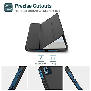 ProCase for Nokia T10 Tablet Case 8.0 Inch 2022, Trifold Slim Stand Cover Hard Shell Folio Lightweight Case Smart Cover for 8.0” Nokia Tablet T10 2022 Release -Black