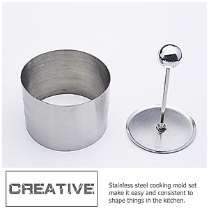 LUOZZY Cake Rings Mold Stainless Steel Cold Dish Moulding Mold and Dessert Food Rings Tools Dessert Mold for Cooking